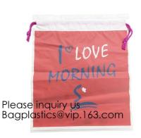 China Customizable PE Plastic Drawstring Bags 0.16mm Thickness for Gift Packaging and Storage for sale