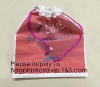China Customizable PE Plastic Drawstring Bags 0.16mm Thickness for Gift Packaging and Storage for sale