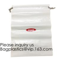 China Biodegradable PE Drawstring Laundry Bags 43x34 cm for Hotel Hospitality Travel Storage for sale
