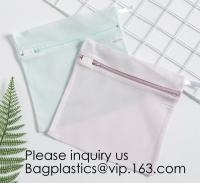 China Fine Mesh Laundry Wash Bag Set 5 Pack for Delicates Bra Underwear with YKK Zipper Hanger Loops 16x12 Inch for sale