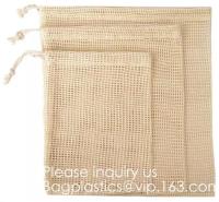 China Eco Friendly Cotton Mesh Shopping Tote Bag 40 lbs Capacity Reusable Washable Net Handbag for sale