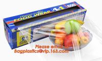 China Wholesale Clear PE Food Grade Plastic Cling Wrap 30cm x 60m Custom Logo LLDPE Kitchen Film for sale