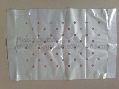 China LDPE Perforated Cling Film 10mic Food Wrap with Vent Holes 200mm-610mm Width for sale