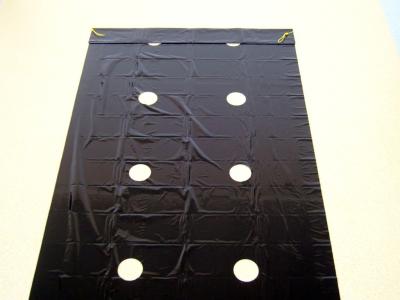 China Perforated Agricultural Mulch Film 1.5-6 Mil PE Plastic Ground Cover for Horticulture for sale