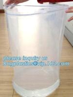 China Chemical Resistant Heavy Duty Round Bottom Cylinder Drum Liner 40x10x86 Inch 2mil LDPE Plastic Bin Liner for sale