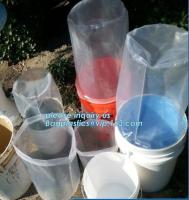 China Chemical Resistant Heavy Duty Round Bottom Cylinder Drum Liner 40x10x86 Inch 2mil LDPE Plastic Bin Liner for sale
