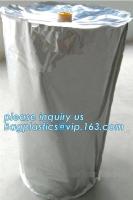 China LDPE Plastic Drum Cap Sheets 40x10x86 Inch 2 Mil Protective Pallet Cover Liner for sale