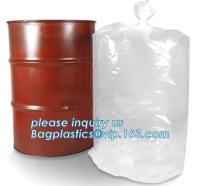 China Heavy Duty Round Bottom Poly Drum Liners 55 Gallon LDPE Clear Plastic for sale