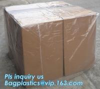 China Commercial Clear Gusseted Poly Pallet Covers 4 Mil 8 ft x 100 ft Roll for Warehouse Protection for sale