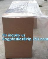 China Heavy Duty Clear Poly Pallet Covers 4 Mil Gusseted Plastic Bags for Shipping and Storage for sale