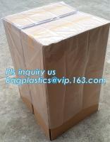 China Heavy Duty Clear Poly Pallet Covers 4 Mil Gusseted Plastic Bags for Shipping and Storage for sale