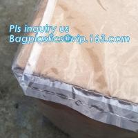 China Heavy Duty Clear Poly Pallet Covers 4 Mil Gusseted Plastic Bags for Shipping and Storage for sale