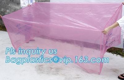 China Square Bottom 4mil Clear Pallet Cover Bag on Roll for Industrial Pallet Protection for sale