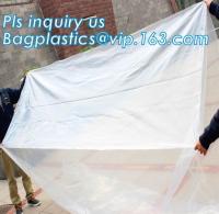 China HDPE Pallet Cover Sheet 4m x 5m Dustproof Waterproof Plastic Drop Cloth for Furniture Protection for sale