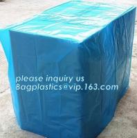 China LDPE 100 Micron Clear Plastic Pallet Cover UV Resistant Dustproof Waterproof Reusable for sale