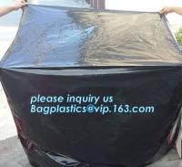 China LDPE 100 Micron Clear Plastic Pallet Cover UV Resistant Dustproof Waterproof Reusable for sale