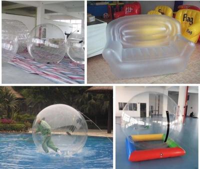 China Transparent PVC Film Roll 3mm Thick for Inflatables Balls Water Toy Packaging 500-2500mm Width for sale