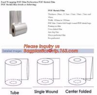 China High Transparency POF Heat Shrink Film 12-30mic Center Folded for Food Beverage Packaging for sale