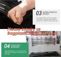 China PVC Cling Film Wrap Roll 0.017mm Thickness 300mm Width Clear Stretch Wrapping Plastic Film for sale