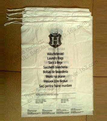 China Biodegradable Hotel Laundry Bags 1.25 Mil with Tear Tie Write-On Strips 14x24 Inch Case of 1000 for sale