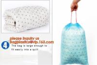 China 200 Count 2 Gallon Drawstring Trash Bags 16x13 Inch HDPE Kitchen Bin Liners for Office Bathroom for sale