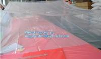 China Super Jumbo Poly Bags 150x150 inch Pallet Cover Dustproof Storage Bag 0.2mm Thick for sale