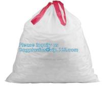 China Biodegradable Compostable 13 Gallon Trash Bags 50x60cm Strong Drawstring Kitchen Trash Bags for sale
