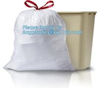 China 10 Liter Drawstring Garbage Bags 1.2 Mil LDPE Trash Can Liners for Home Office Bathroom Bins 100 Pack for sale