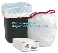 China 10 Liter Drawstring Garbage Bags 1.2 Mil LDPE Trash Can Liners for Home Office Bathroom Bins 100 Pack for sale