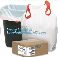 China 10 Liter Drawstring Garbage Bags 1.2 Mil LDPE Trash Can Liners for Home Office Bathroom Bins 100 Pack for sale