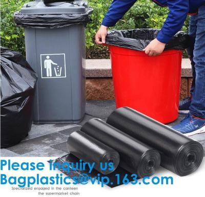 China Biodegradable 13 Gallon Drawstring Trash Bags 49.2L Unscented Heavy Duty LDPE for sale
