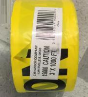 China YelloRed Danger Caution Tape Roll 3 Inch Non-Adhesive Red Warning Barrier Tape 100ft for sale