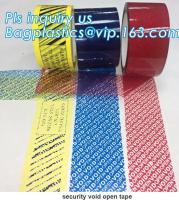 China Tamper Proof Plastic Open Void Tape for Courier Bag Envelopes CE ISO 48mm x 100m for sale