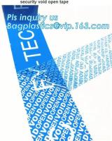 China Tamper Proof Plastic Open Void Tape for Courier Bag Envelopes CE ISO 48mm x 100m for sale