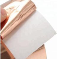 China 0.2mm Thin Copper Foil Tape with Conductive Adhesive for Soldering EMI Shielding 50mm Width for sale