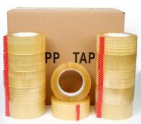 China Custom Logo Printed BOPP Packing Tape 48mm x 50m Crystal Clear Box Sealing Tape for sale
