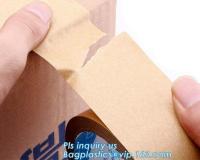 China Water Activated Reinforced Kraft Gummed Paper Tape 150mic 48mm for Sealing and Strapping for sale
