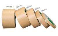 China Heavy Duty Kraft Paper Gummed Tape 150um x 30mm x 150M for Heavy Packing for sale