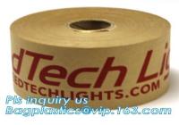 China Fiber Reinforced Gummed Kraft Paper Tape 48mm x 50m Custom Printed Logo for Heavy Duty Packing for sale