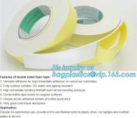 China Industrial Strong Double Sided Tape 150-280mic with Tissue Foam PET Carrier for Heavy Duty Bonding for sale
