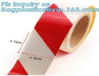 China Engineering Grade Prismatic Reflective Sheeting Tape 3M Red White 50mm x 25m for sale