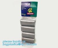 China Biodegradable Dog Poop Bags 30x22cm HDPE Pet Waste Disposal Bags Customizable Colors for sale