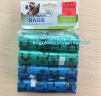 China Biodegradable Dog Poop Bags 30x22cm Compostable Pet Waste Bags Roll for sale