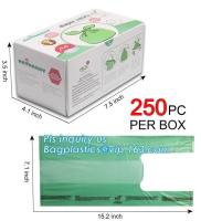 China Biodegradable Compostable Nappy Sacks HDPE Baby Diaper Bags with Tie Hand 30x22cm for sale