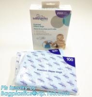 China Eco-Friendly Scented Disposable Nappy Sacks Bag 30x22cm Biodegradable Baby Diaper Disposal Bags for sale