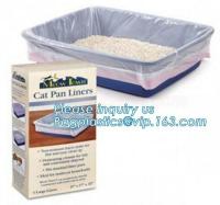 China Eco-Friendly Biodegradable Cat Pan Liners Drawstring Litter Tray Bags 30x22cm for sale