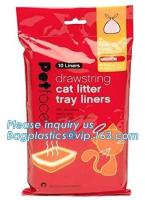 China Eco-Friendly Biodegradable Cat Pan Liners Drawstring Litter Tray Bags 30x22cm for sale
