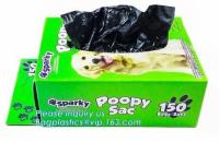 China Biodegradable Dog Poop Bags 30x22cm 15mic Thickness Compostable Waste Bags Roll with Dispenser for sale
