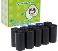 China Biodegradable Dog Poop Bags with Dispenser 20 Bags Per Roll 30x22cm Pet Waste Bags for sale