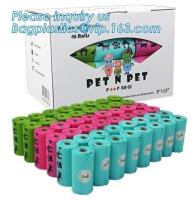 China Scented Eco-Friendly Biodegradable PLA Dog Poop Bags Refill Rolls 30x22cm 15pcs for sale